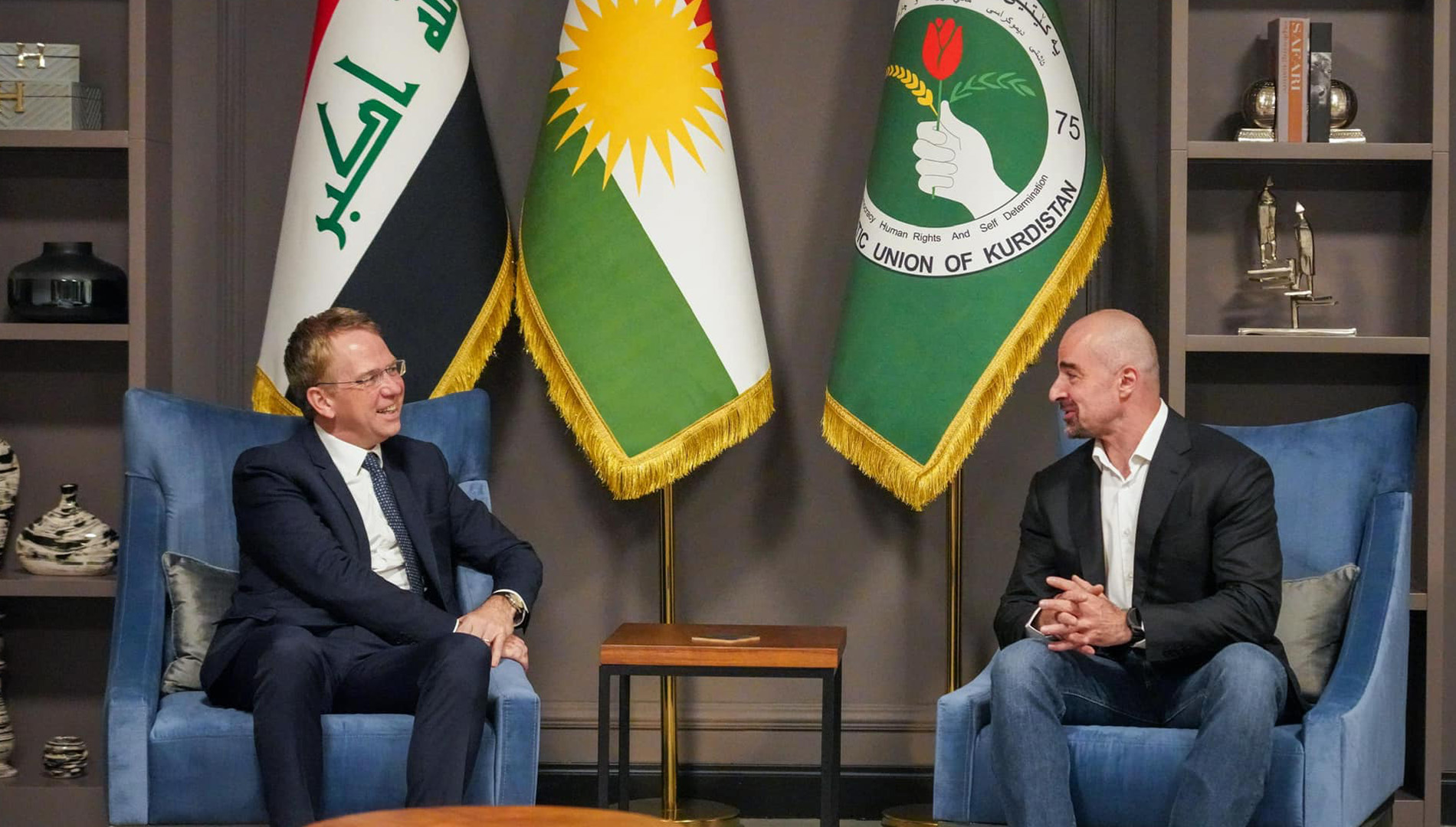 The PUK president received French Ambassador to Iraq